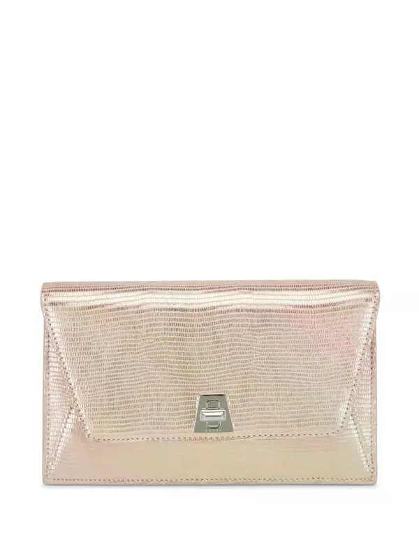 Akris Leather Clutch Bag With Turn-clasp Fastening