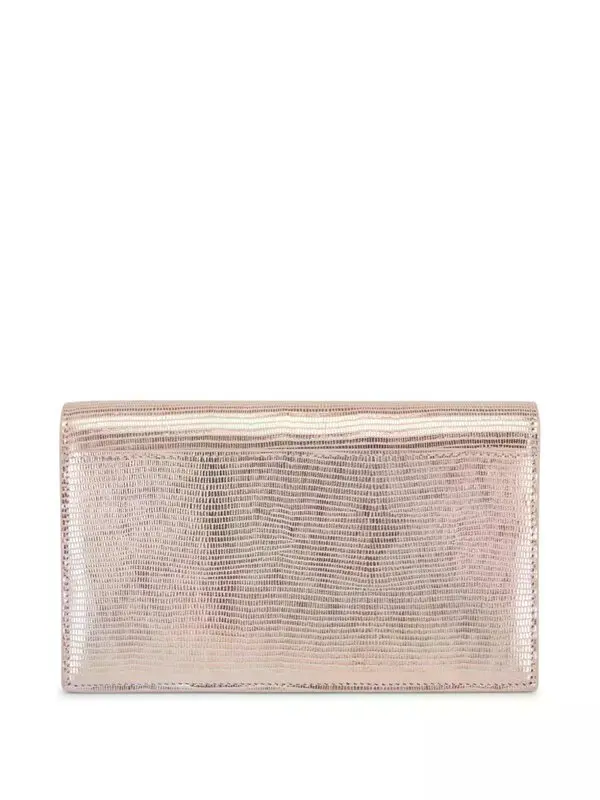 Akris Leather Clutch Bag With Turn-clasp Fastening