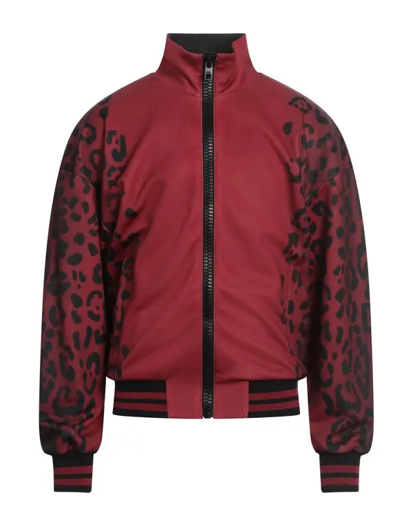 Dolce & Gabbana Leopard Print High Neck Track Jacket