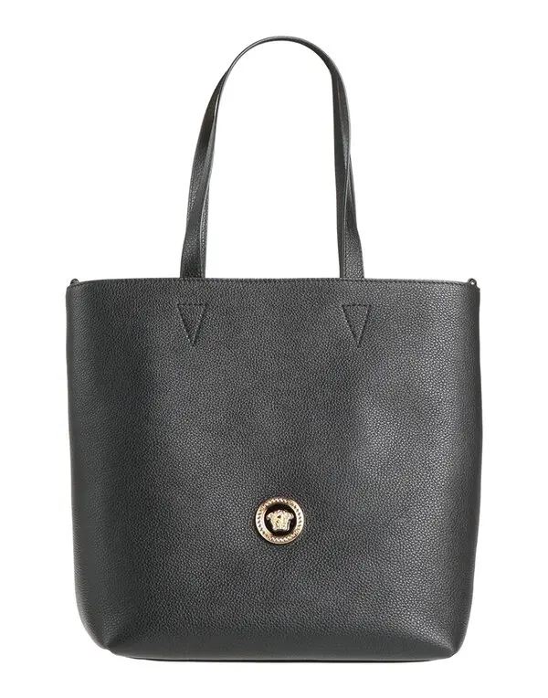 Versace Shopper Bag In Pebbled Calfskin