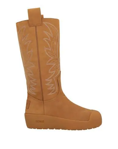 Bally Leather Embroidered Wedge Boots