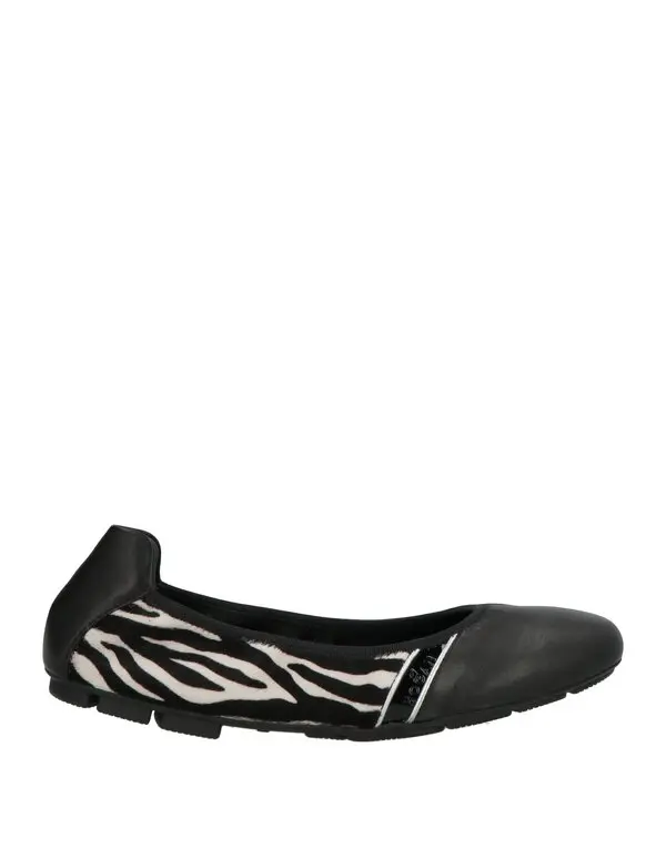 Hogan Leather Ballet Flats - Black