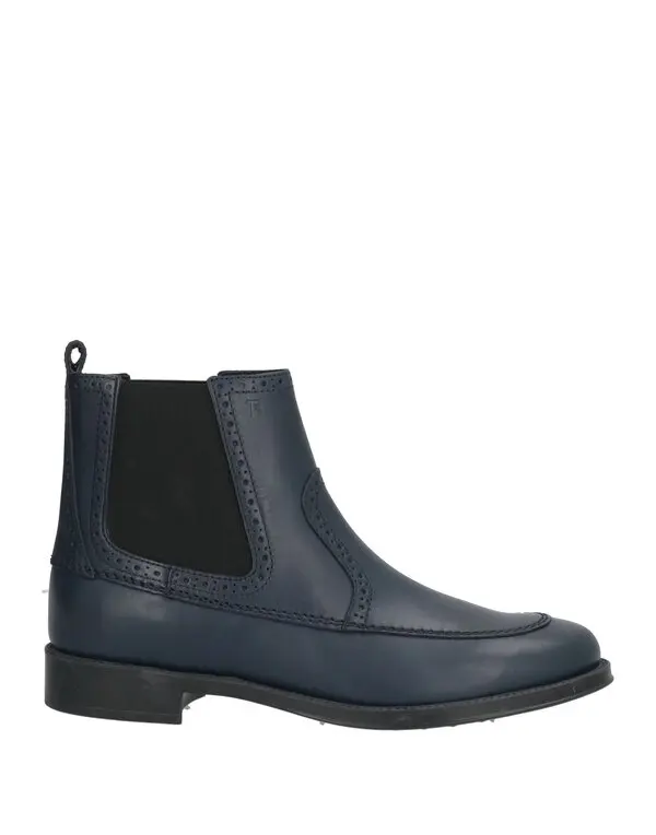 TOD'S Leather Chelsea Boots - Navy