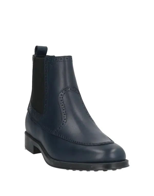 TOD'S Leather Chelsea Boots - Navy