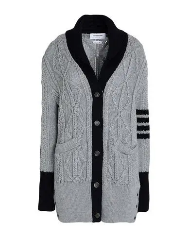 Thom Browne Light Virgin Wool Cardigan - Light Grey