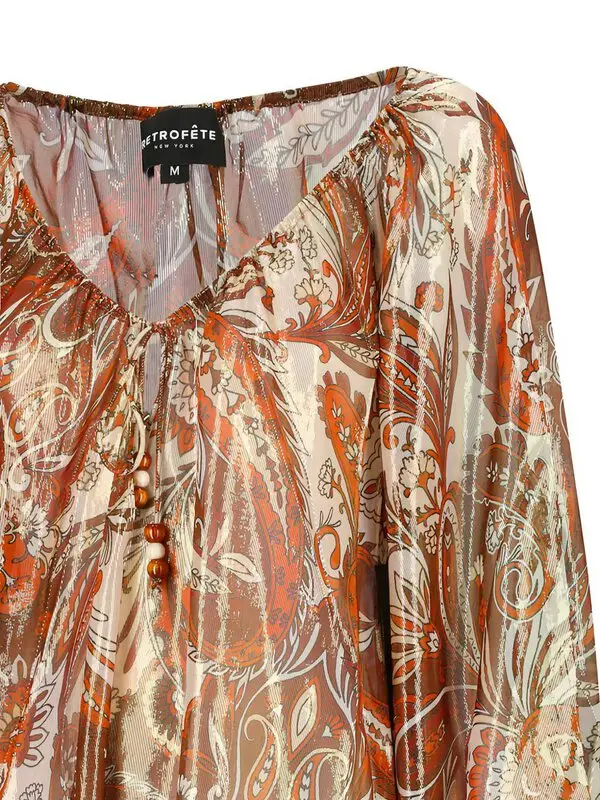 Retrofete Paisley Metallic Blouse