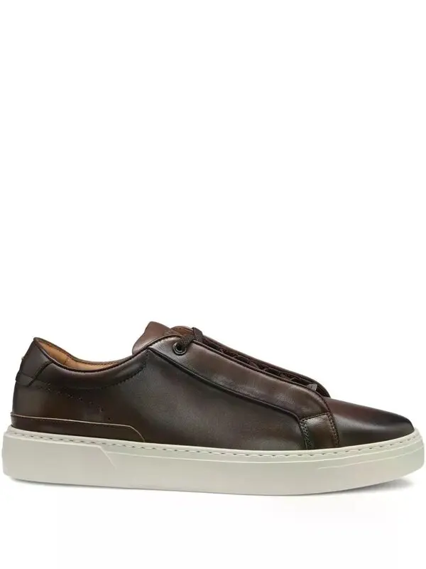 BOSS Gary Leather Lace-up Sneakers - Brown