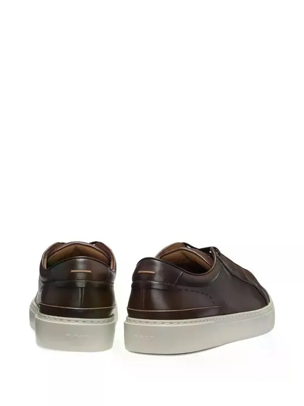 BOSS Gary Leather Lace-up Sneakers - Brown