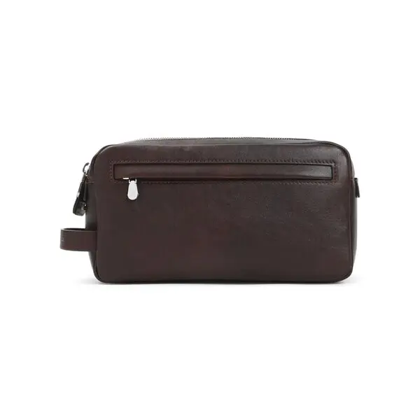 Brunello Cucinelli Leather Beauty Bag - Brown