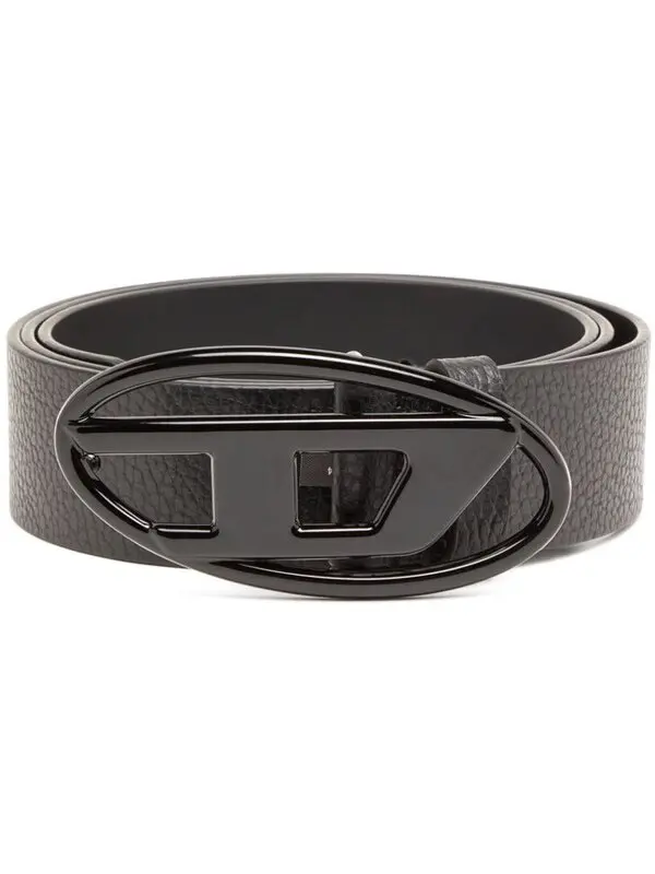 Diesel Calfskin Leather Belt - Black