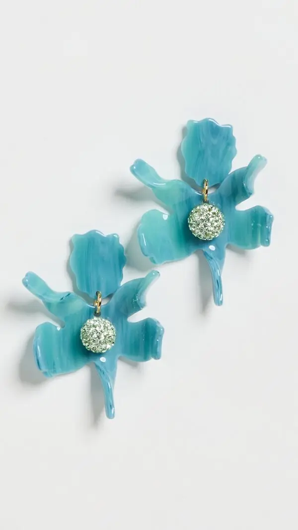 Lele Sadoughi Crystal Lily Stud Earrings