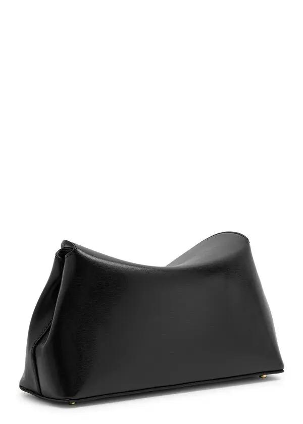 TOTEME T-lock Leather Clutch - Black