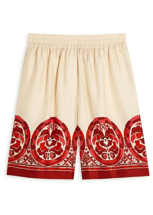 La DoubleJ Palazzo Printed Silk-twill Shorts