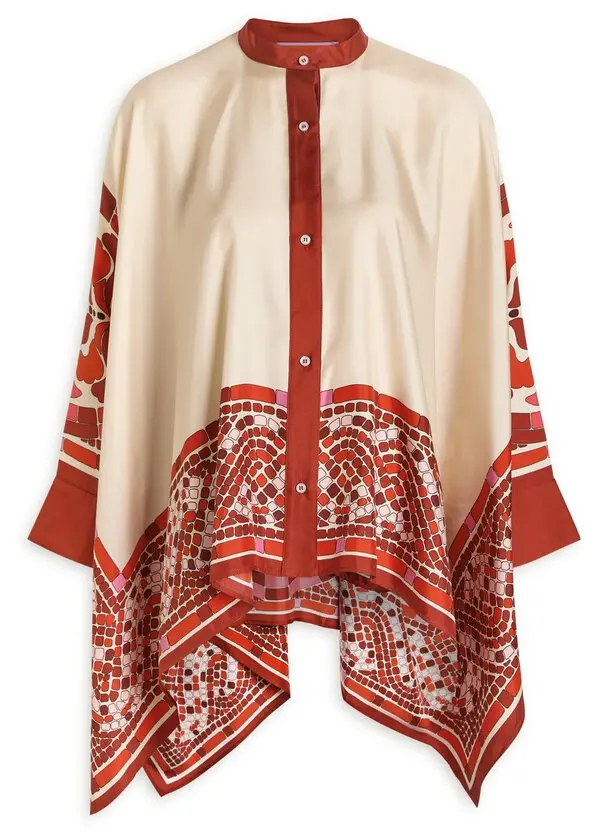 La DoubleJ Printed Silk-satin Blouse - Multicoloured