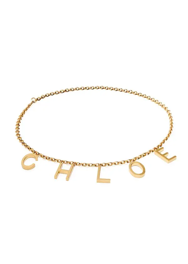 Chloé Letters Belt - Gold