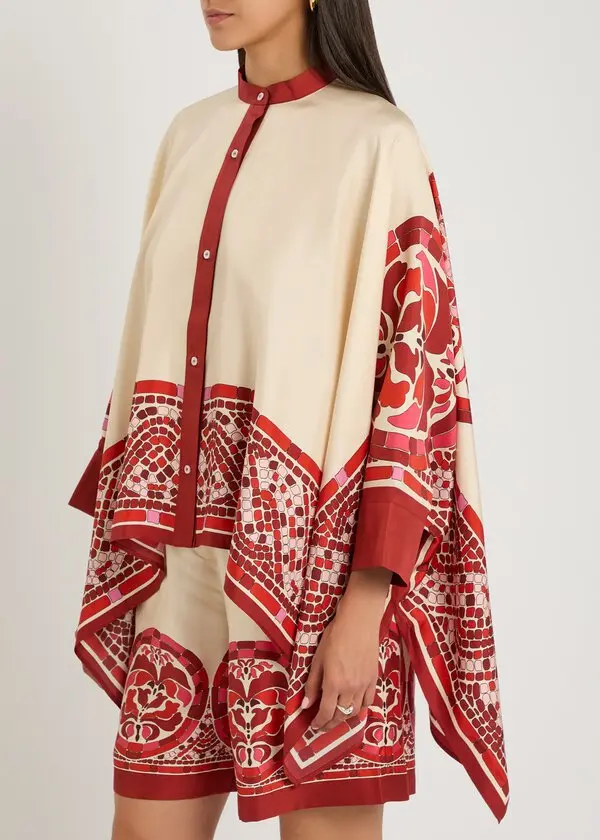 La DoubleJ Printed Silk-satin Blouse - Multicoloured