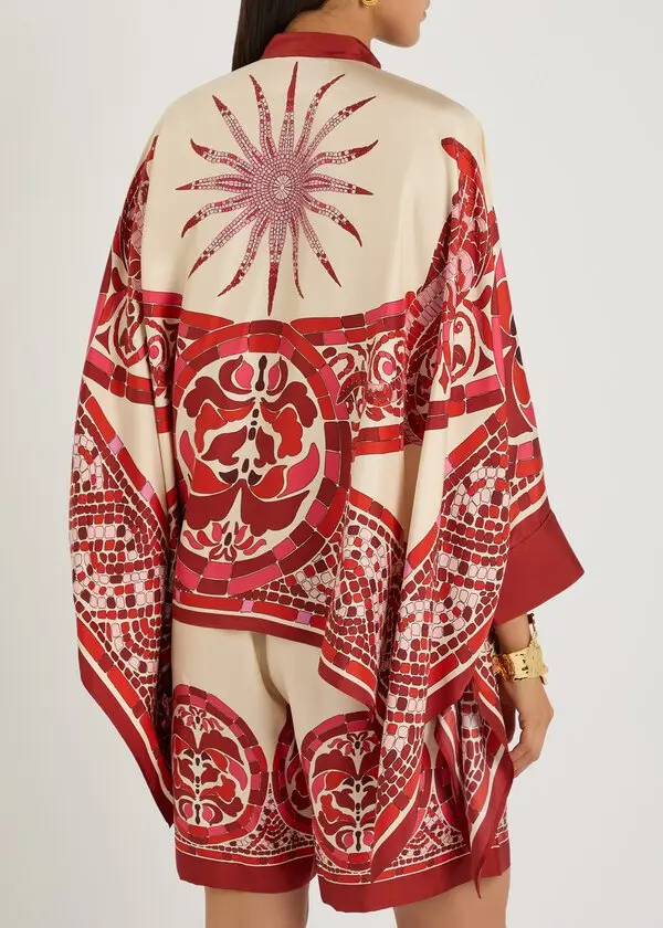 La DoubleJ Printed Silk-satin Blouse - Multicoloured