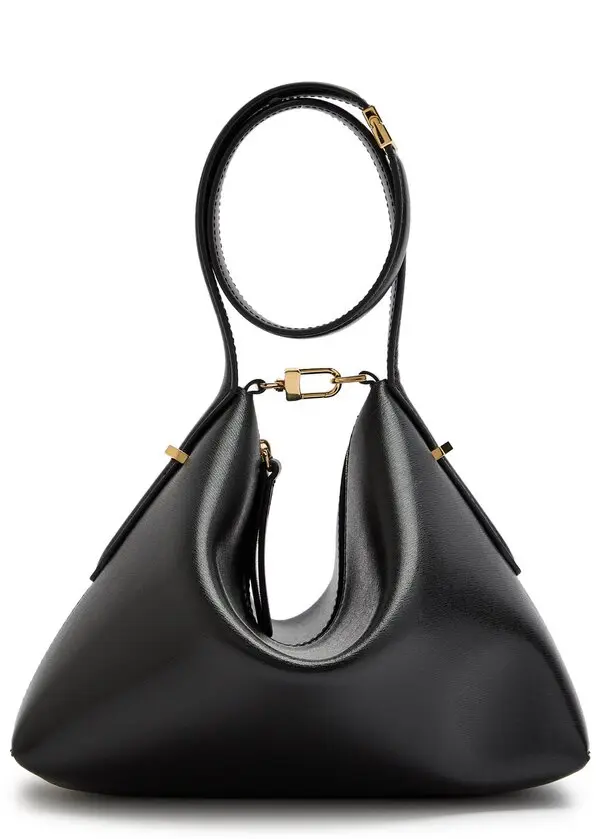 TOTEME Bevel Leather Top Handle Bag - Black