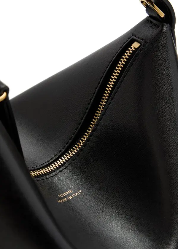 TOTEME Bevel Leather Top Handle Bag - Black
