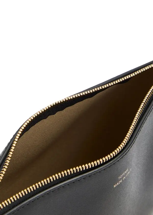 TOTEME Bevel Leather Top Handle Bag - Black