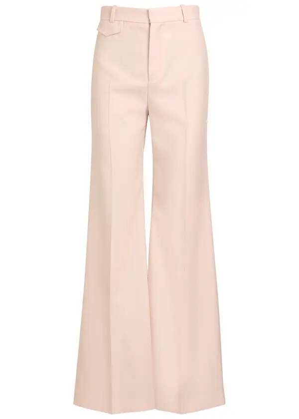 Chloé Flared-leg Wool Trousers