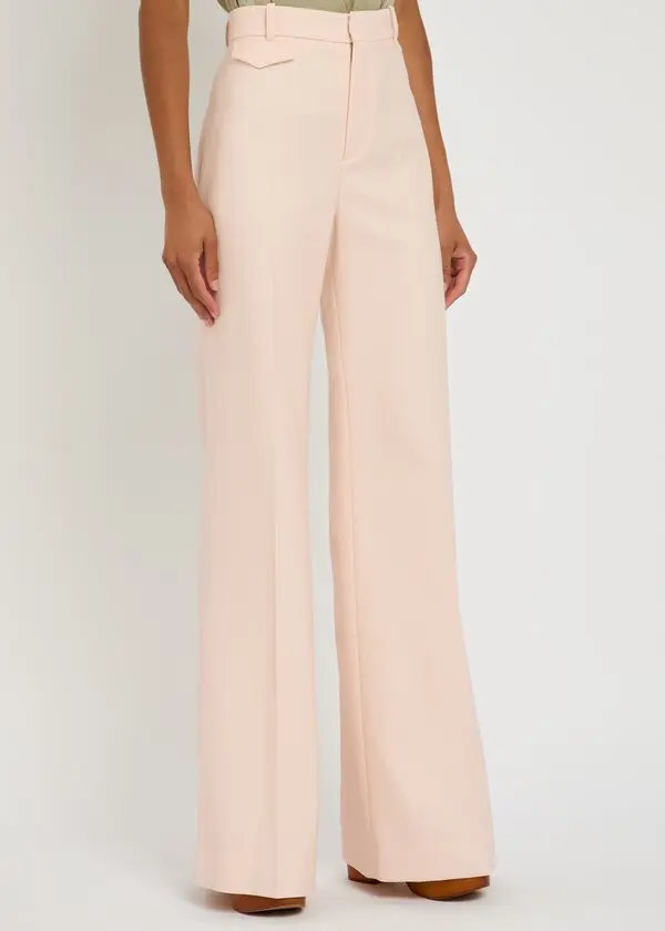 Chloé Flared-leg Wool Trousers