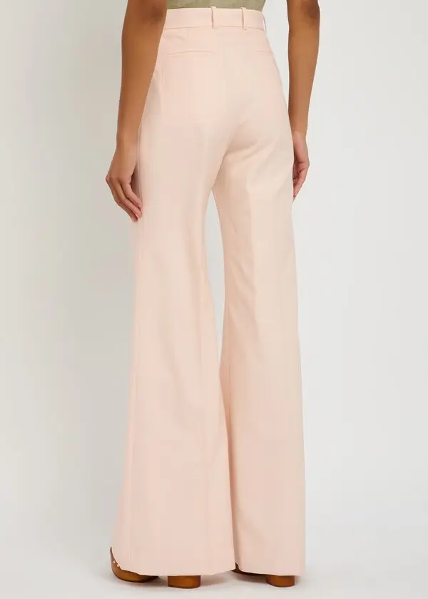 Chloé Flared-leg Wool Trousers