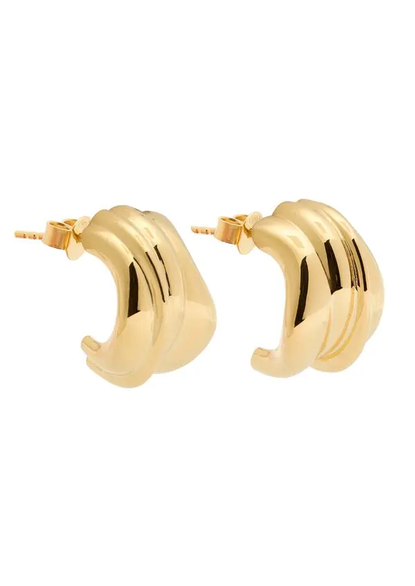 Completedworks Sculpted 18kt -plated Hoop Earrings - Gold