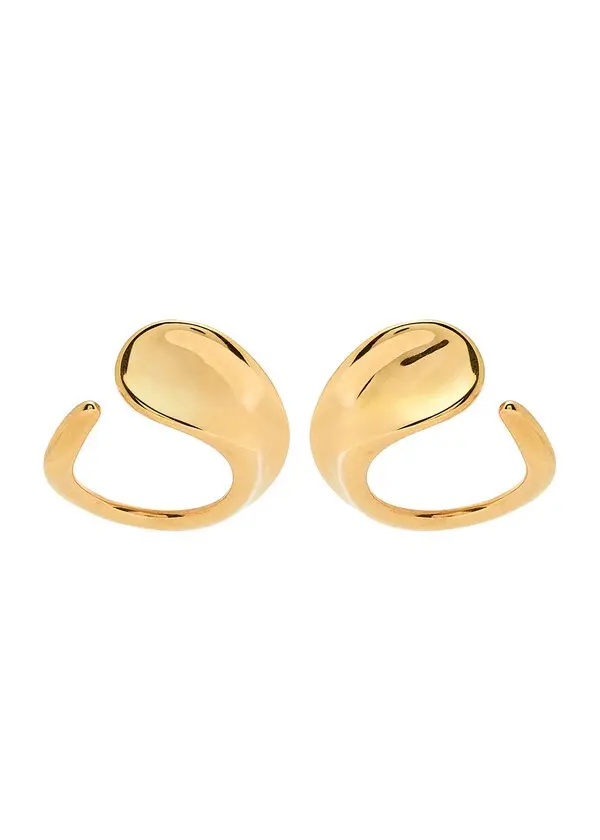 Agmes Marta Sculpted Hoop Earrings - Gold