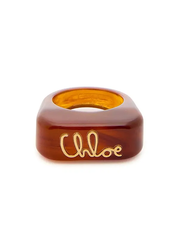 Chloé Plage Resin Ring - Brown