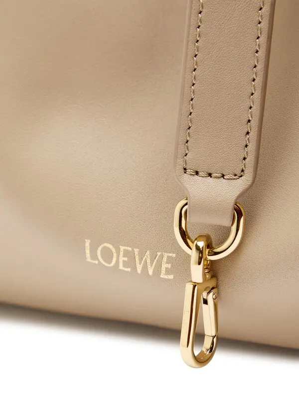 Loewe Flamenco Medium Leather Clutch - Sand