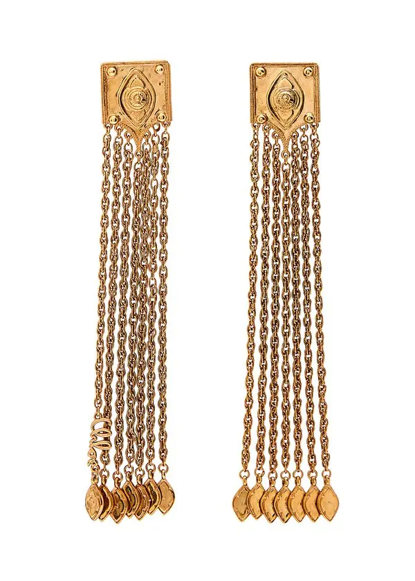 Chloé Amulet Drop Earrings - Gold