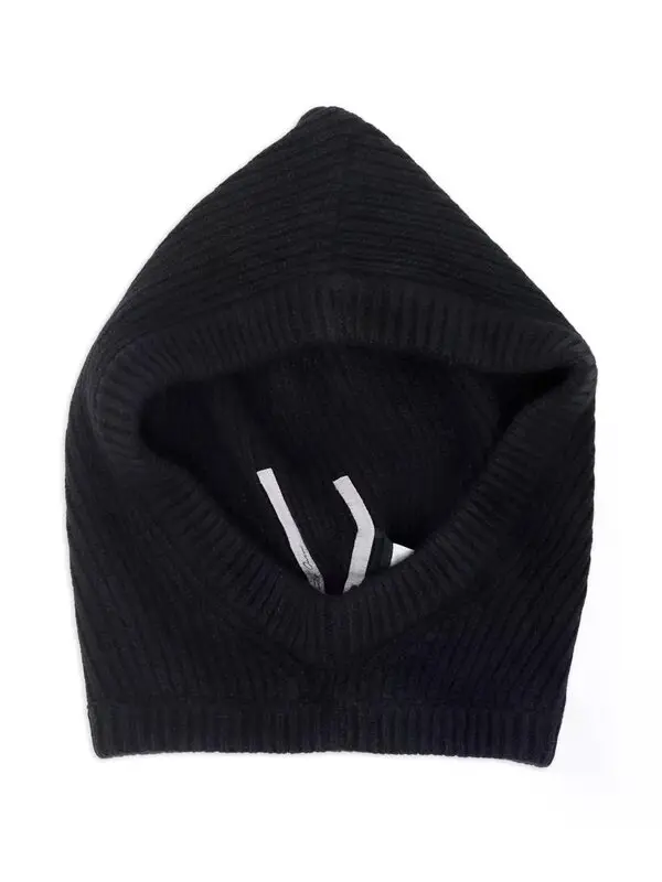Rick Owens Ribbed Balaclava - Black