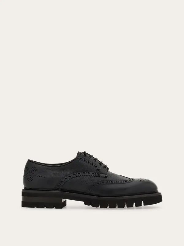 FERRAGAMO Derby Brogue - Black