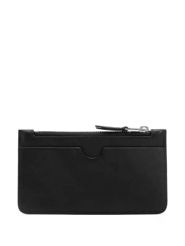 Ami De Coeur Leather Zipped Cardholder - Black
