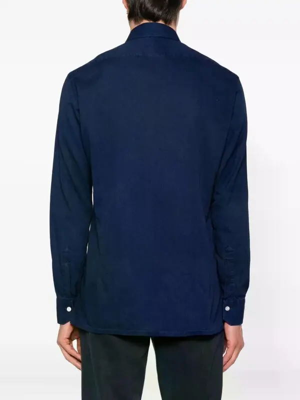 Kiton Long-sleeve Button-down Shirt - Blue