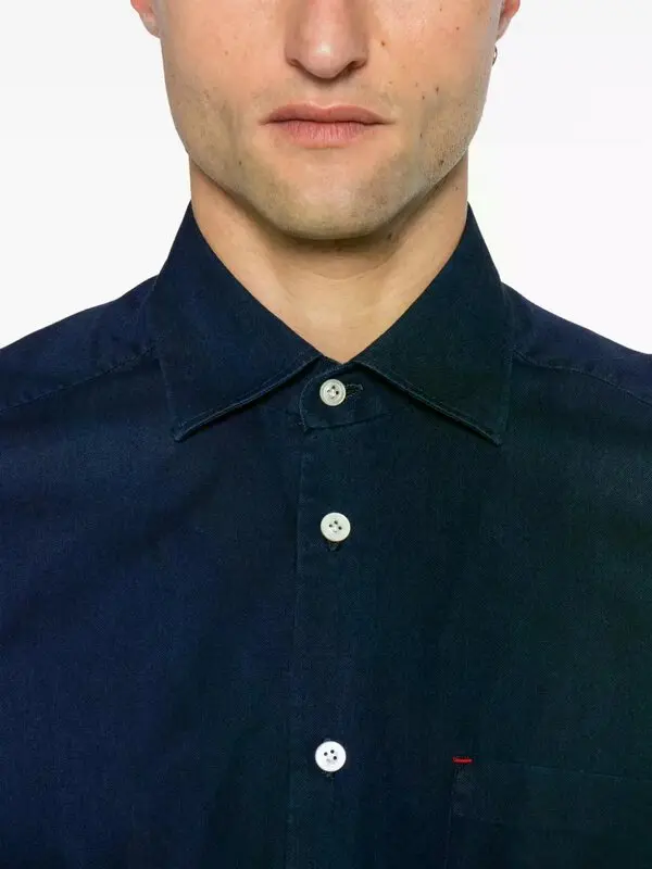 Kiton Long-sleeve Button-down Shirt - Blue