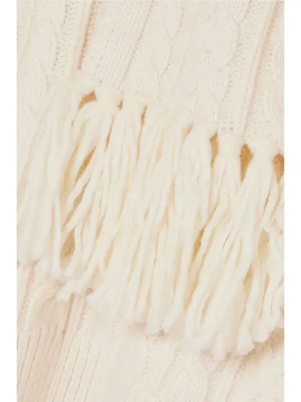 Mother Of Pearl Cable-knit Wool-blend Sweater