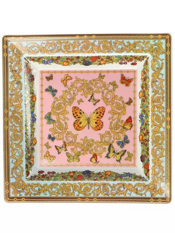 Versace Butterfly Garden Tray - Pink