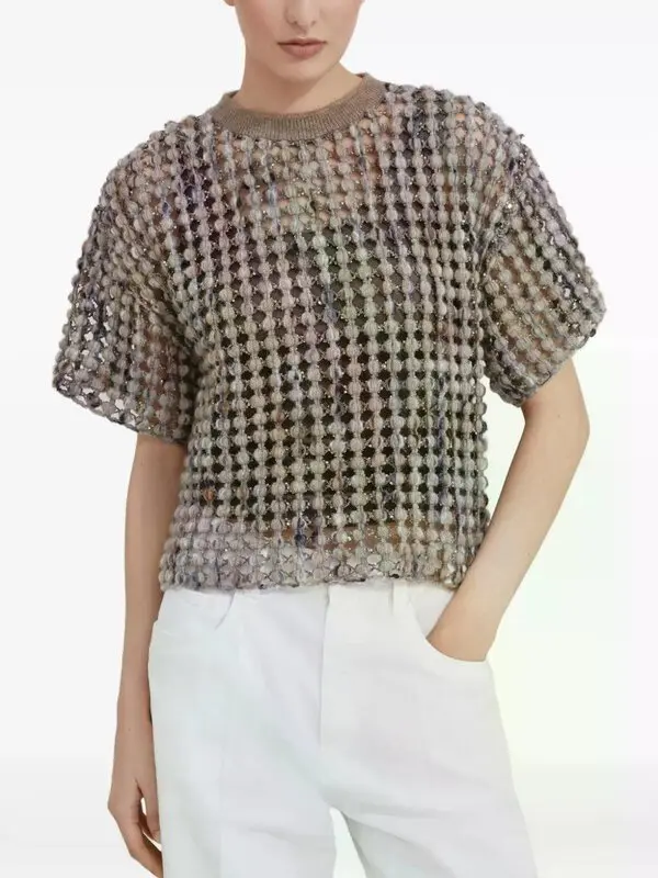 Brunello Cucinelli Textured Short-sleeve Top