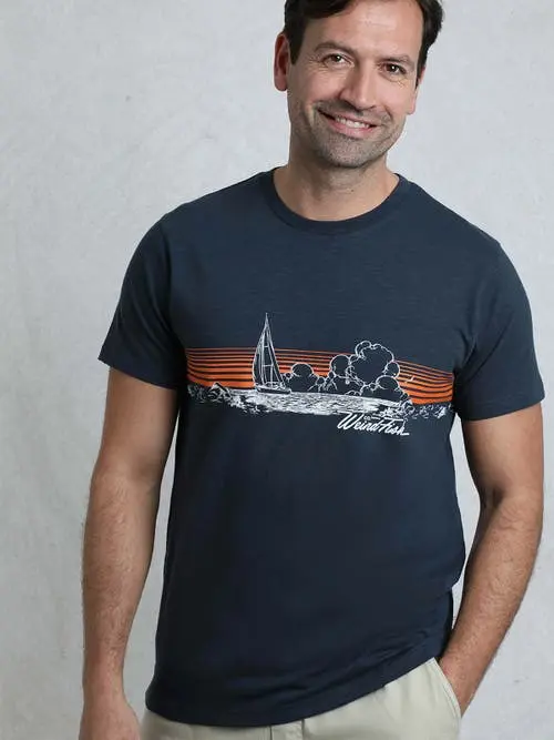 WEIRD FISH Nautical Sky Front Print T-shirt