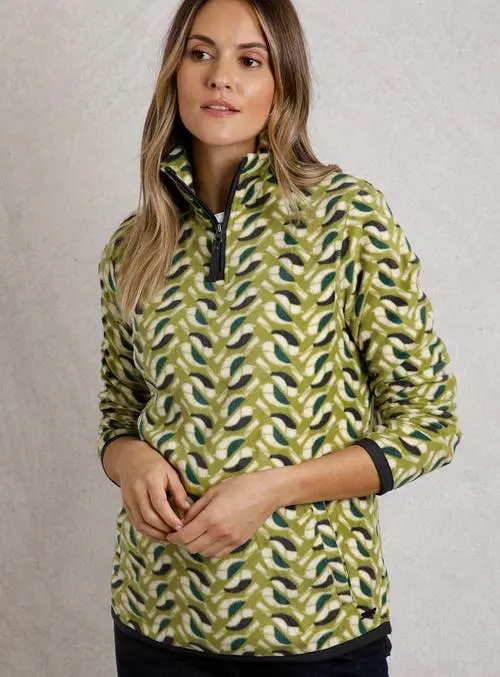 WEIRD FISH Reena 1/4 Zip Printed Microfleece