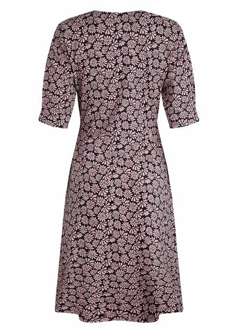 WEIRD FISH Cassandra Jersey Swing Dress - Tea Rose
