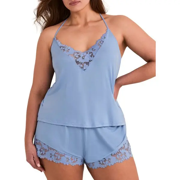 ADORE ME Jacky Pajama Cami & Shorts Set - Medium Blue