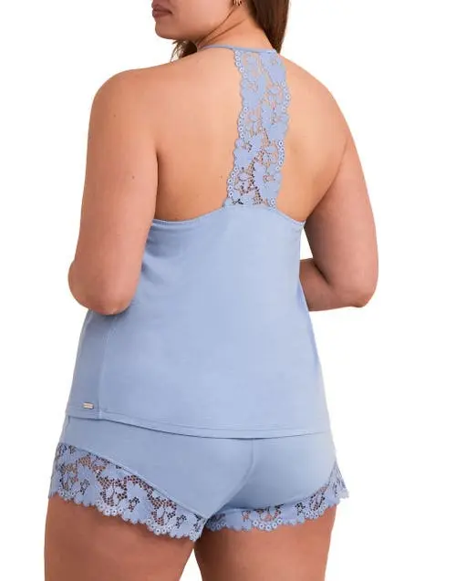 ADORE ME Jacky Pajama Cami & Shorts Set - Medium Blue