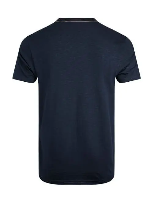 WEIRD FISH Foothills Front Print T-shirt - Navy