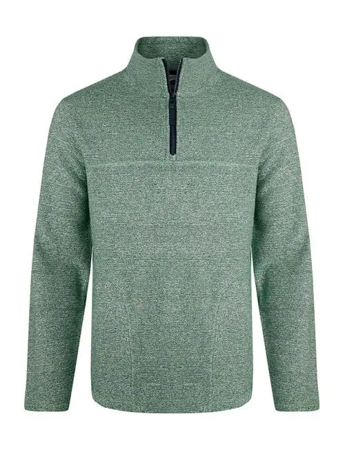 WEIRD FISH Laramie 1/4 Zip Fleece - Olive