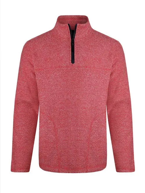 WEIRD FISH Laramie 1/4 Zip Fleece - Tango Red
