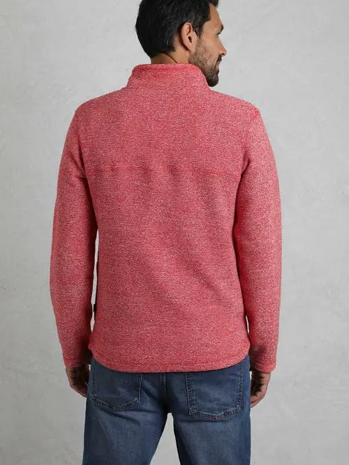WEIRD FISH Laramie 1/4 Zip Fleece - Tango Red