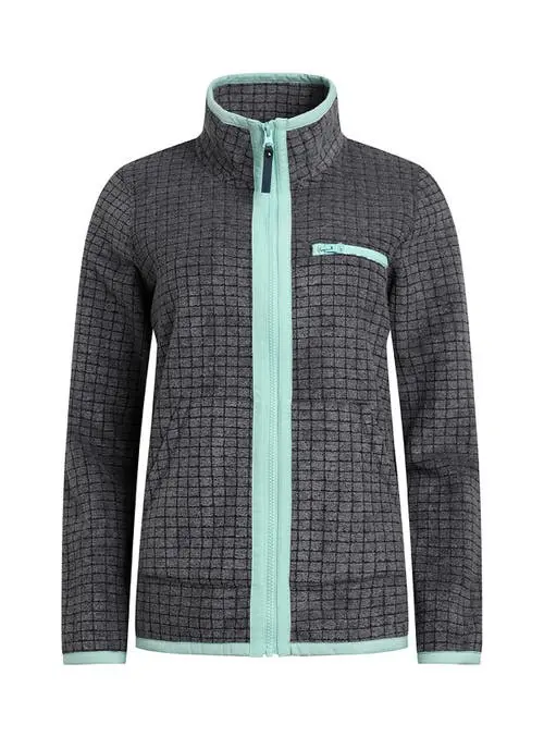 WEIRD FISH Tilly 1/4 Zip Grid Fleece - Navy